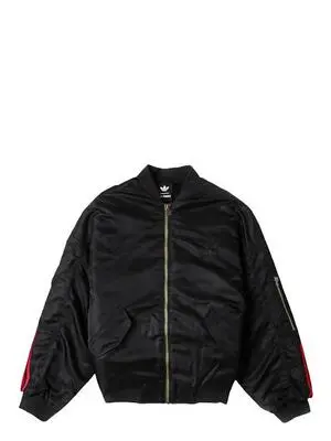 Adidas X Willy Chavarria Satin Bomber Jacket - Black/red