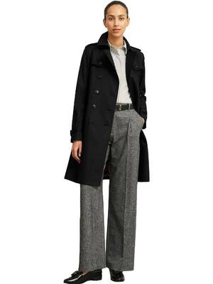 HOBBS LONDON Skylar Longline Trench Coat - Black