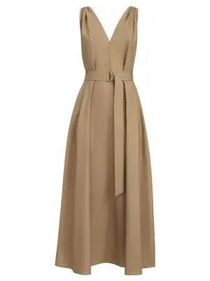 Brunello Cucinelli Dress With Belt - Sand