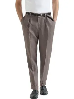 Brunello Cucinelli Gabardine Garment Dyed Trousers Hazelnut
