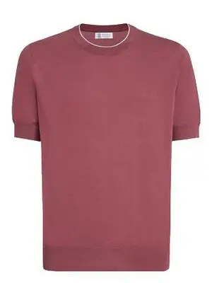 Brunello Cucinelli Cotton T-shirt - Coral