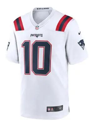 Nike Drake Maye New England Patriots Nfl Game Jersey - White