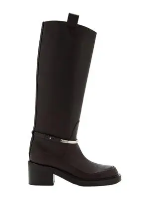 TOD'S Leather Knee High Boots - Brown