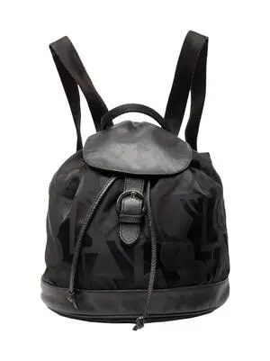 FERRAGAMO 2000-2025 Printed Nylon Backpack - Black