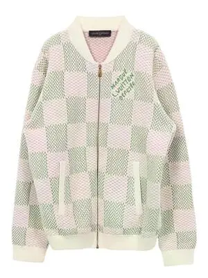LOUIS VUITTON 2010s Jacquard Zip-up Bomber Jacket - Pink