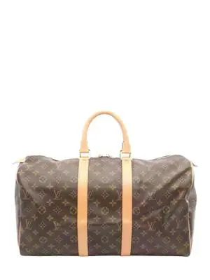 LOUIS VUITTON 2017 Monogram Keepall 45 Travel Bag - Brown