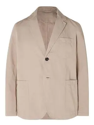 Mr P. Slimfit Cotton And Linenblend Twill Blazer - Beige
