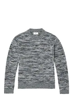 Mr P. Striped Wool Sweater - Slate Blue