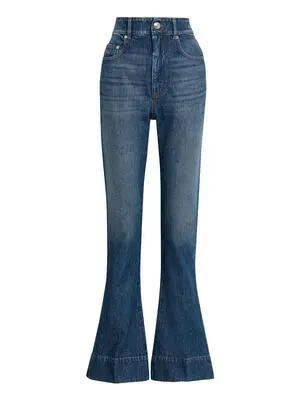 Sportmax Robina High-rise Flared Jeans - Mid Denim
