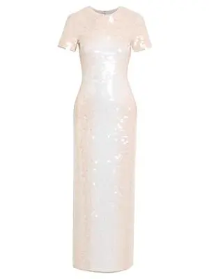 Sportmax Ranghi Sequined Jersey Maxi Dress - Blush