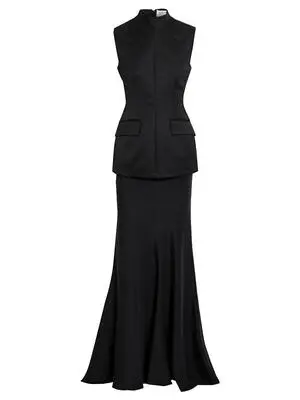 Sportmax Cileno Layered Gown - Black