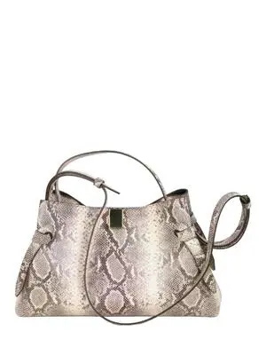 Yuzefi Gyoza Snake-Print Tote Bag Neutrals