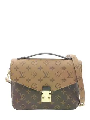 LOUIS VUITTON Monogram Reverse Pochette Metis Satchel 2021-2026 - Brown