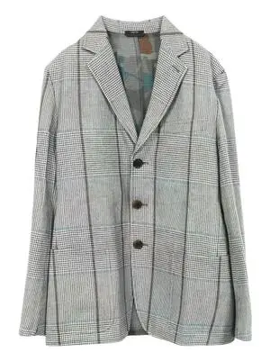 Hermès 2010s Check-pattern Blazer - Grey