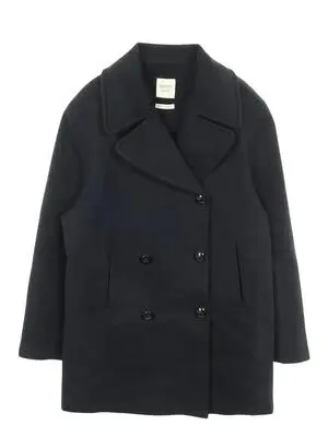 Hermès Double-breasted Cashmere Coat - Black