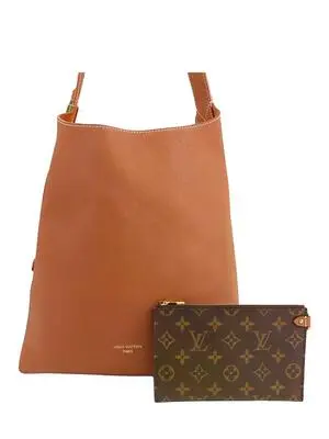 LOUIS VUITTON Grained Calfskin Low Key Hobo Mm Shoulder Bag - Brown