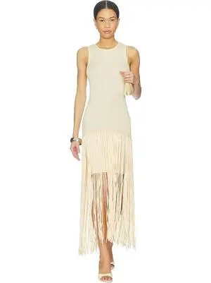 LAMARQUE Adelita Fringe Dress - Yellow