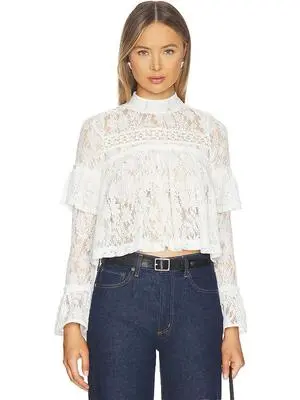 Free People Lilabeth Lace Top - Clean Ivory