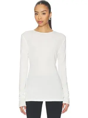 ENTIRE STUDIOS Sheer Long Sleeve Top - White