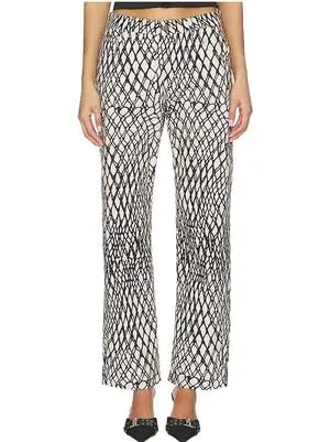 Miaou Boyfriend Pant - Black Lattice