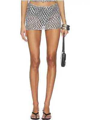 Miaou Elektra Skirt - Black Lattice