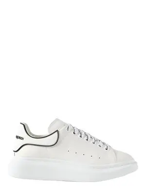 Alexander McQueen Exaggerated-sole Leather Sneakers - White