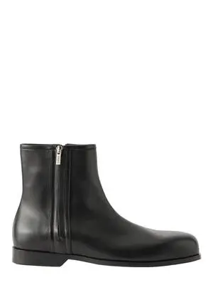 Loewe Bobine Leather Ankle Boots - Black