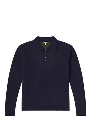 Loewe Wool-blend Polo Sweater - Blue