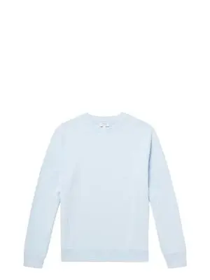 Sunspel Cotton-jersey Sweatshirt - Blue