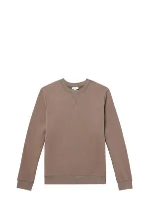 Sunspel Cotton-jersey Sweatshirt - Brown