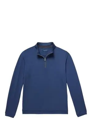 Peter Millar Albatross Piqué Half-zip Sweater - Blue