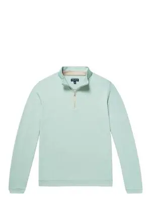 Peter Millar Albatross Piqué Half-zip Sweater - Green