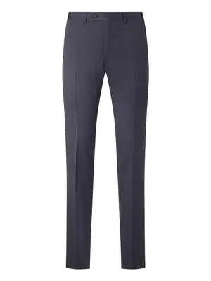 Canali Ff Tapered Wool Suit Trousers - Blue