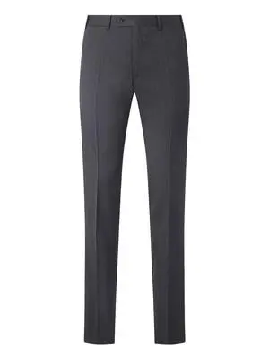 Canali Ff Tapered Wool Suit Trousers - Gray
