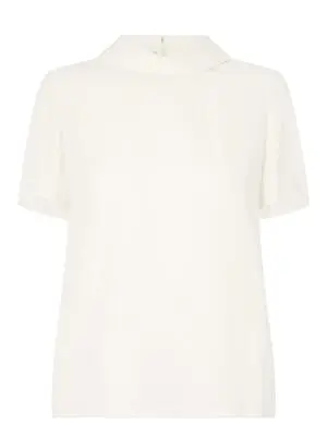 Valentino Garavani Silk-georgette Blouse - Cream