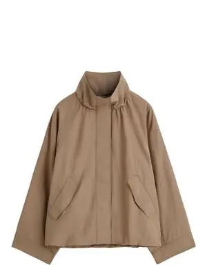 Cos Nylon Mock-Neck Jacket Beige