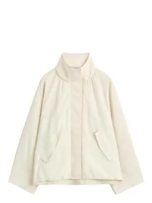 Cos Nylon Mock-neck Jacket - White