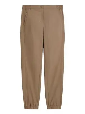 Cos Technical Nylon Barrel-leg Trousers - Beige