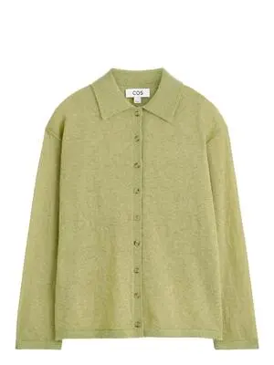 Cos Knitted Mohair-blend Shirt - Green