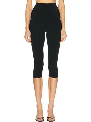 Norma Kamali Pedal Pusher Capri Leggings - Black