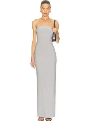 Norma Kamali Strapless Long Dress - Grey