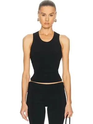 Norma Kamali X Lifestyle Racerback Tank Top - Black
