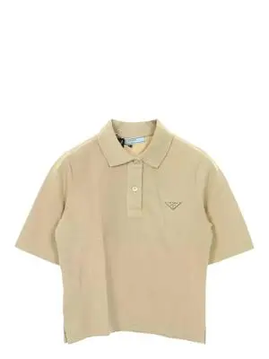 Prada Logo-plaque Polo Shirt - Neutrals