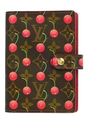LOUIS VUITTON 2005 Cherry-print Notebook Cover - Brown