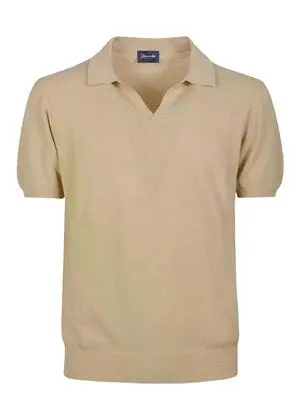 DRUMOHR Wingtip-collar T-shirt - Neutrals