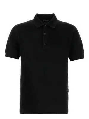 TOM FORD Piqué Polo Shirt - Black
