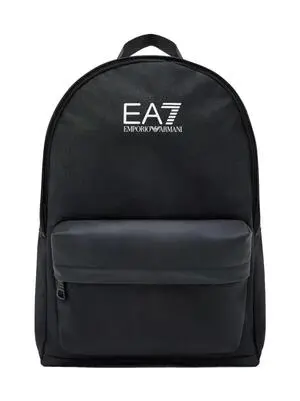 Emporio Armani Logo Detail Backpack - Black