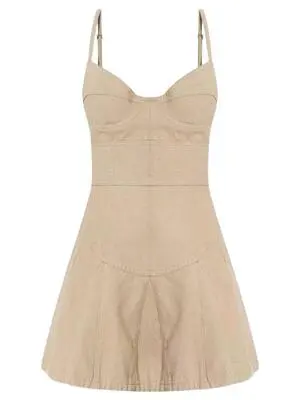 Dsquared2 Bustier-style Flared Dress - Neutrals
