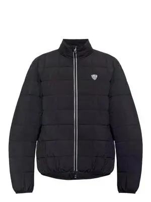 Emporio Armani Logo-patch Quilted Jacket - Black