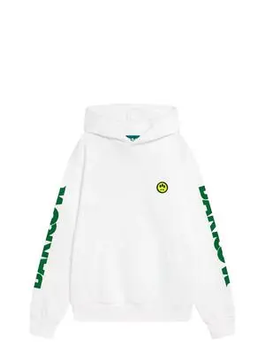 BARROW Logo Print Hoodie - White